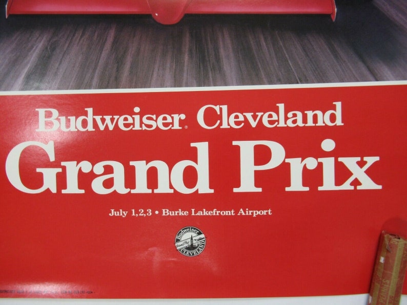 1988 Budweiser Cleveland Grand Prix Racing Poster, J Morrison, Vintage ...