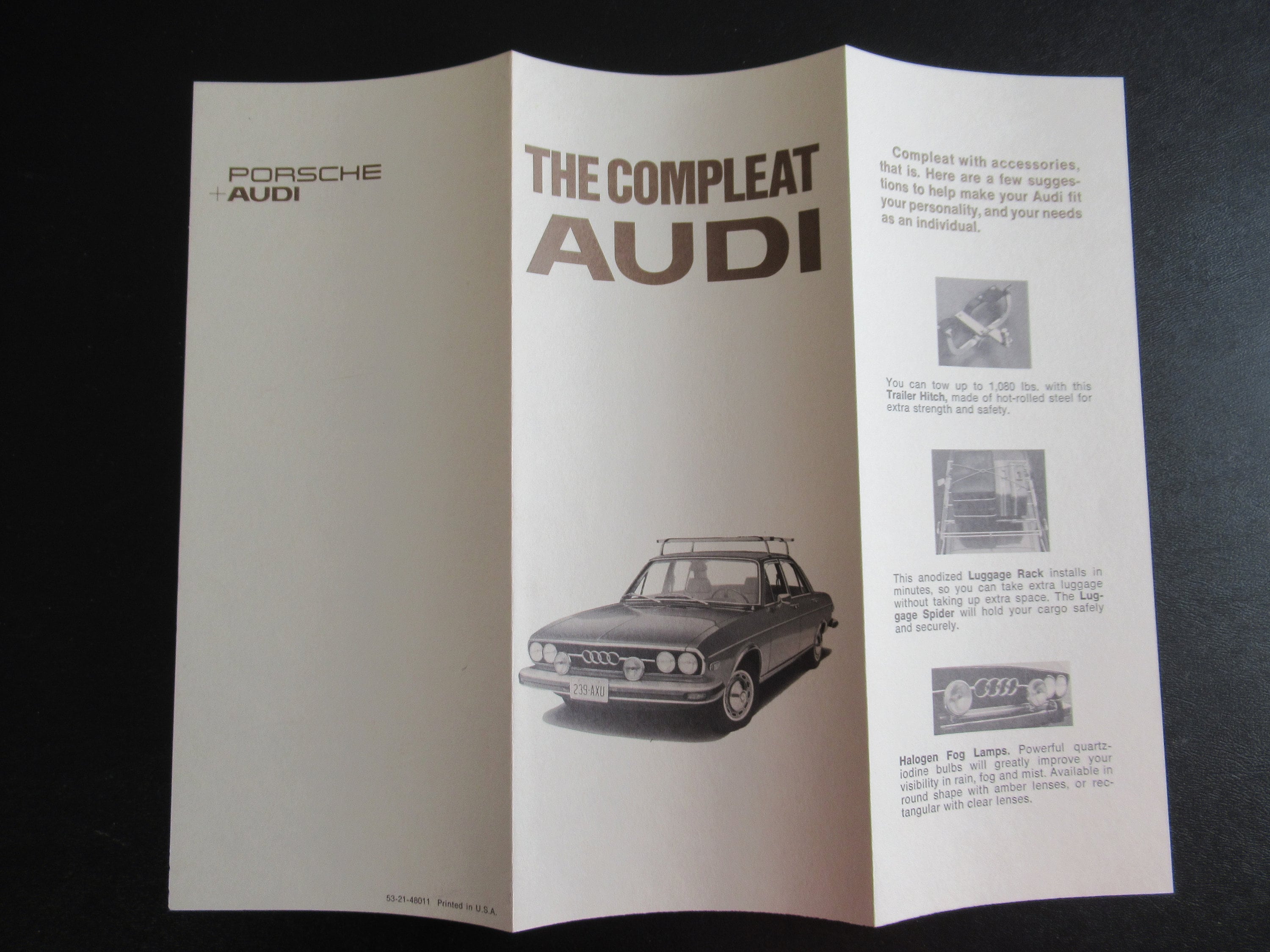 1974 Audi Compleat Dealer Sales Brochure, Vintage Advertising, Auto ...