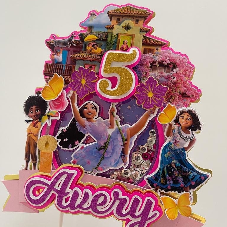 Encanto Cake Topper With Light. Encanto Shaker Cake Topper. - Etsy