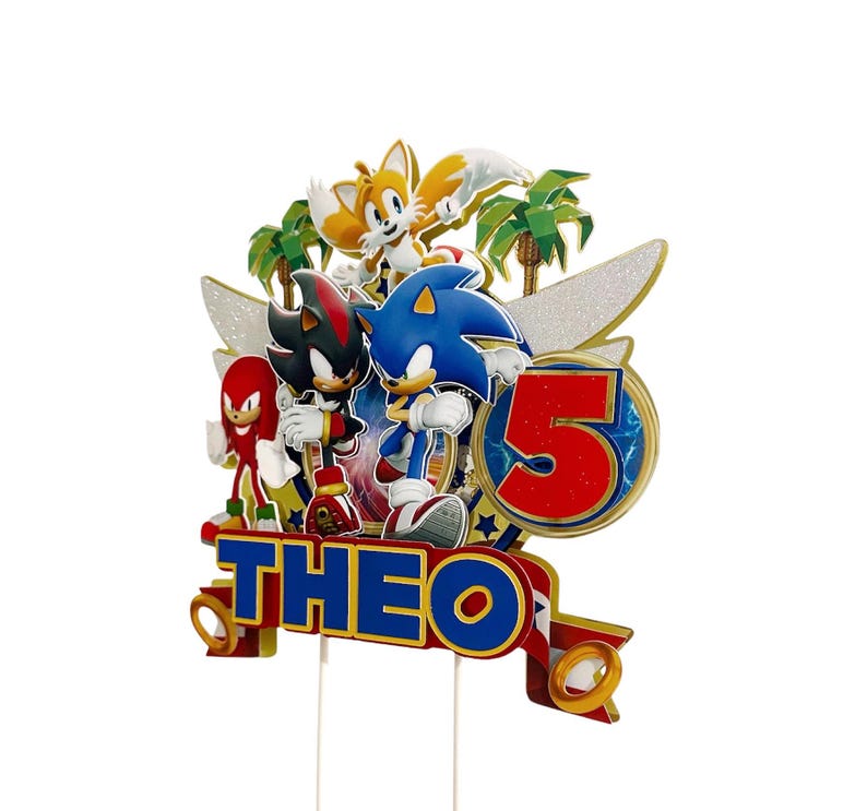 Shadow Hedgehog Cake Topper. Sonic and Shadow Shaker Cake Topper With ...