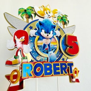 3D Sonic Cake Topper With Lights - Etsy