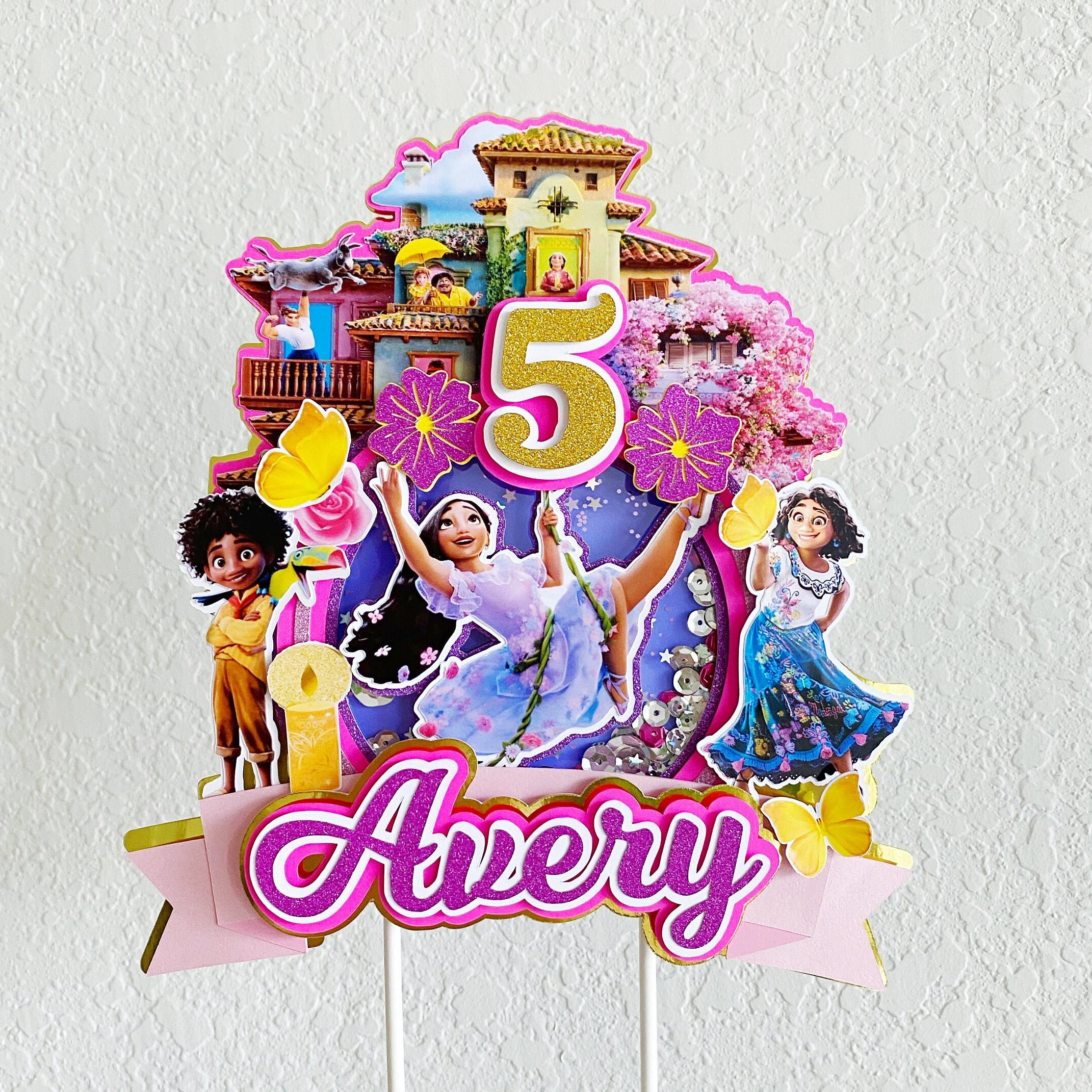 Encanto Cake Topper With Light. Encanto Shaker Cake Topper. - Etsy