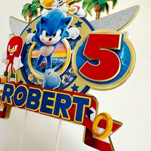3D Sonic Cake Topper With Lights - Etsy