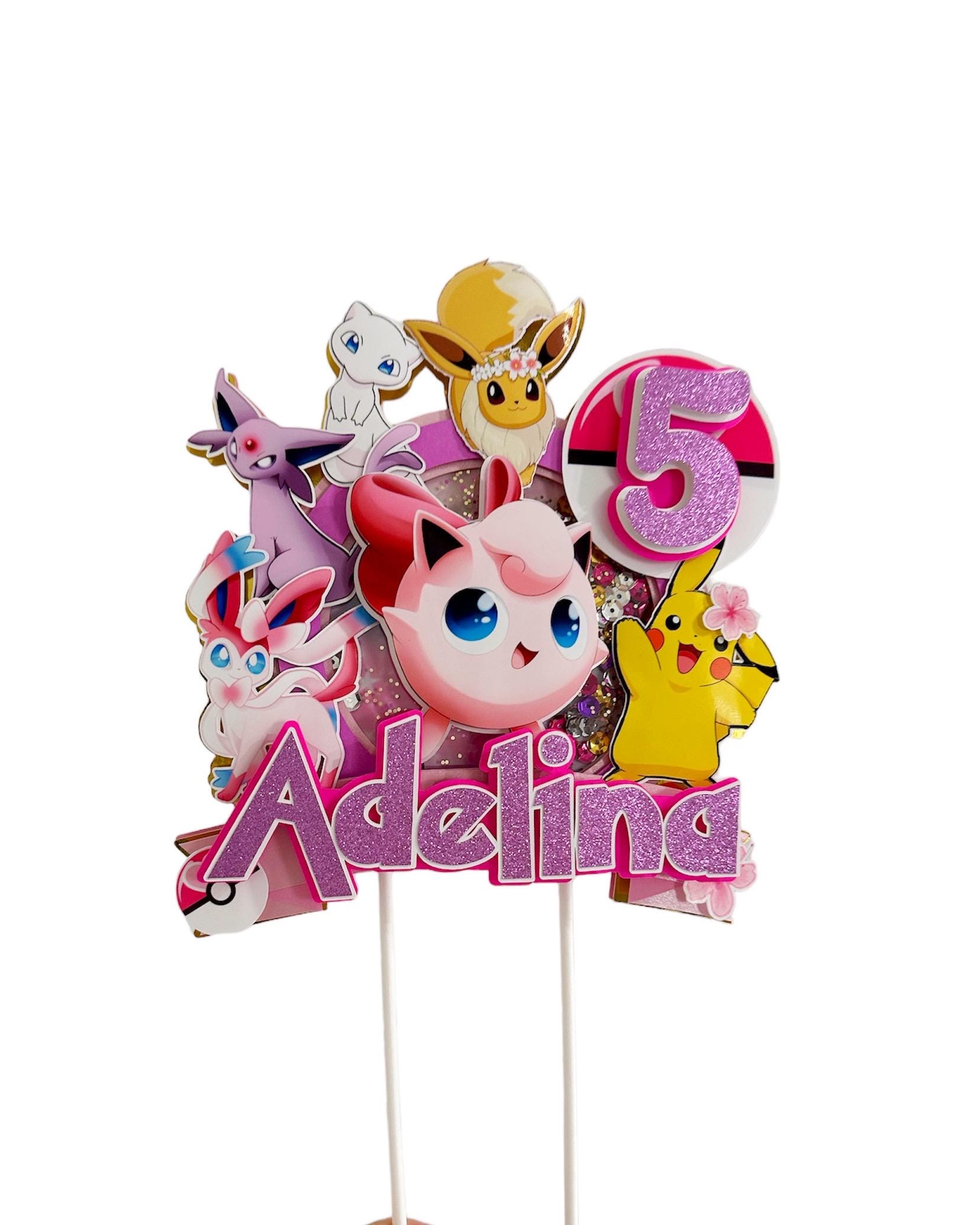 Jigglypuff Cake Topper. Pikachu Cake Topper. Cake Topper Shaker With ...