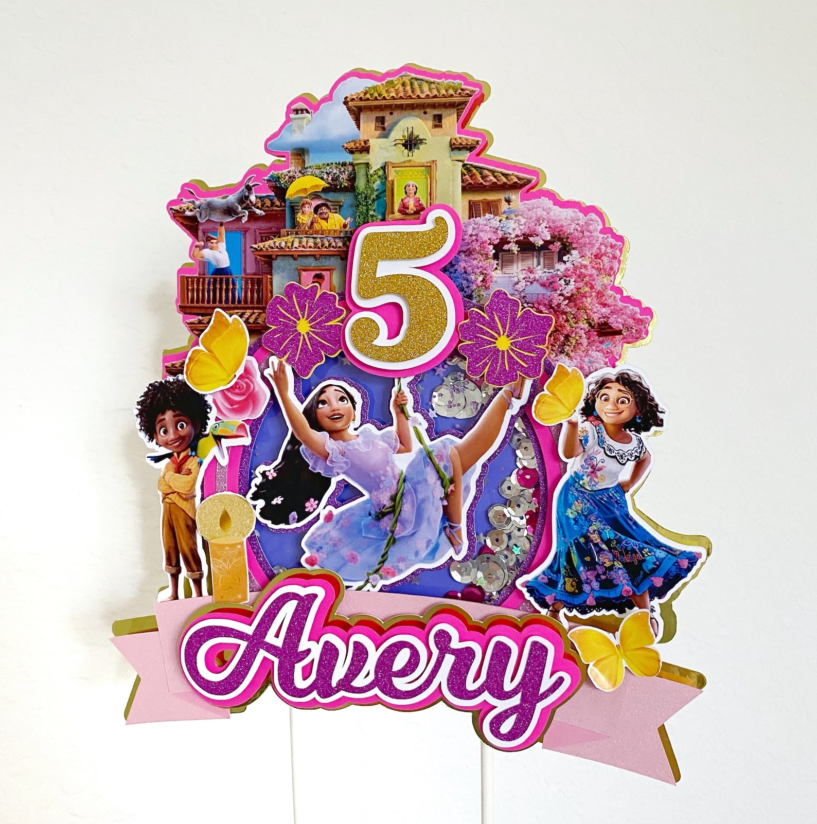 Encanto Cake Topper With Light. Encanto Shaker Cake Topper. - Etsy