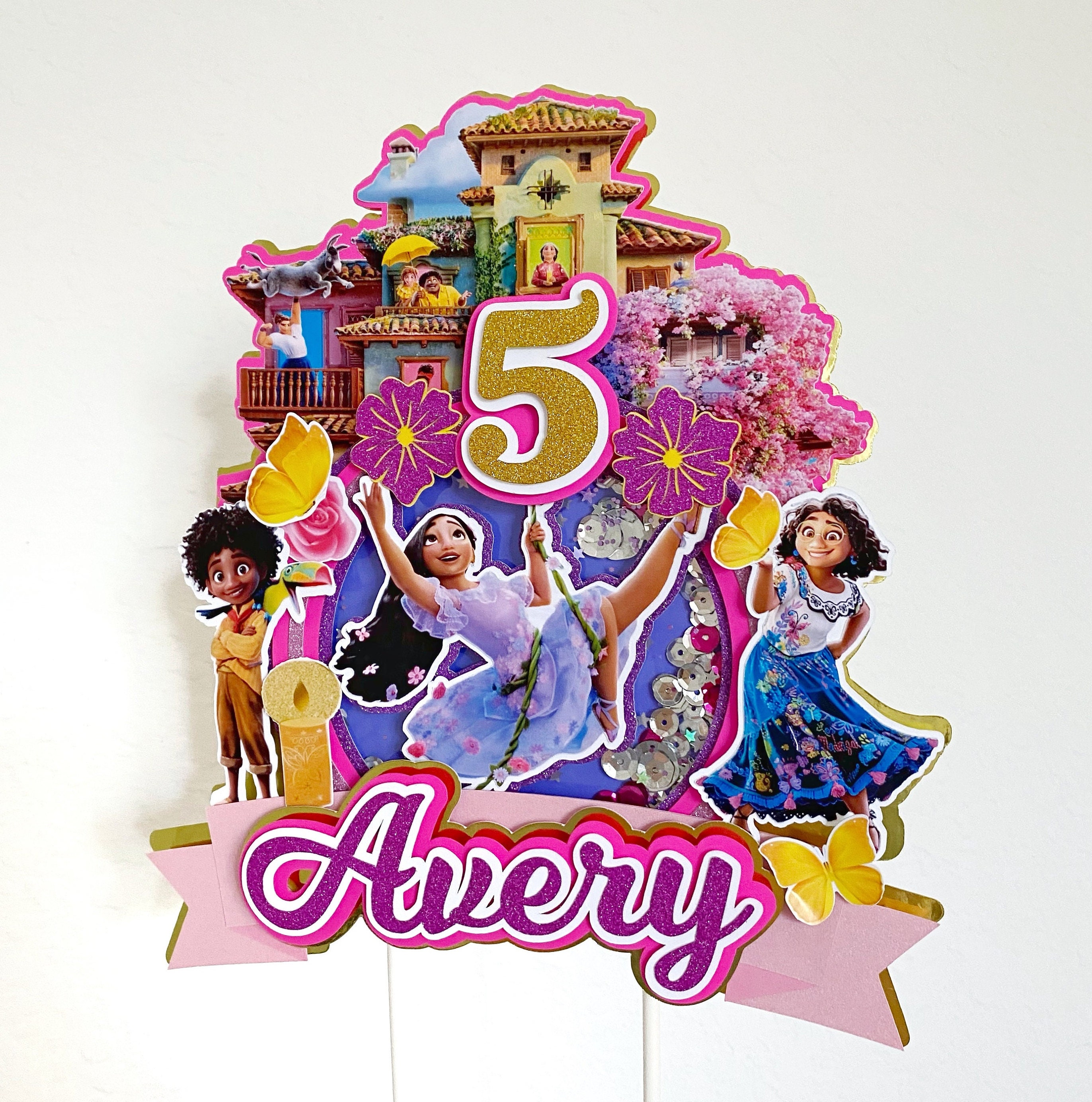 Encanto Cake Topper With Light. Encanto Shaker Cake Topper. - Etsy