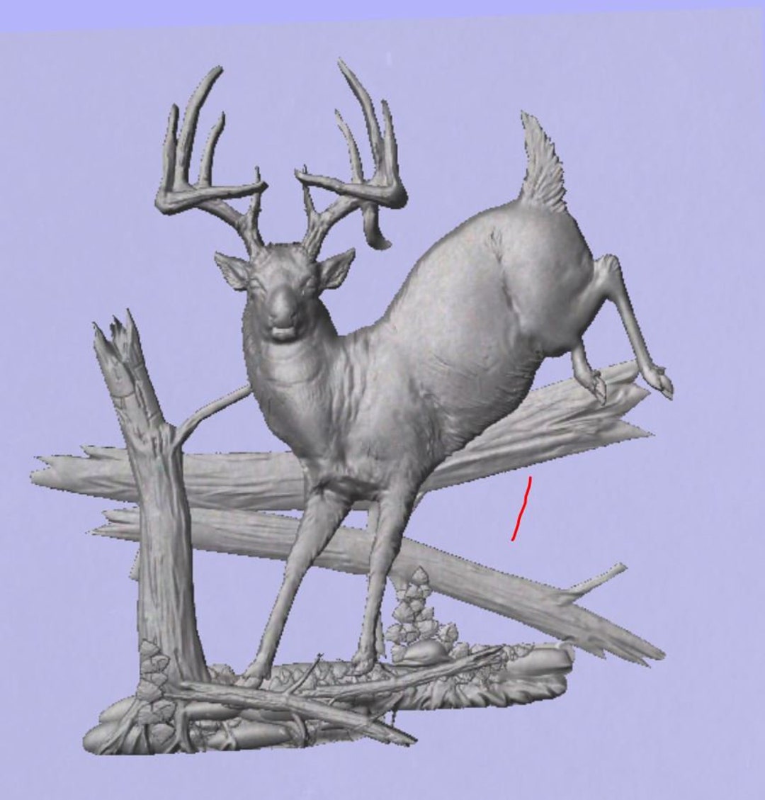 Leaping Whitetail Buck STL, CNC Machine File (digital File) - Etsy