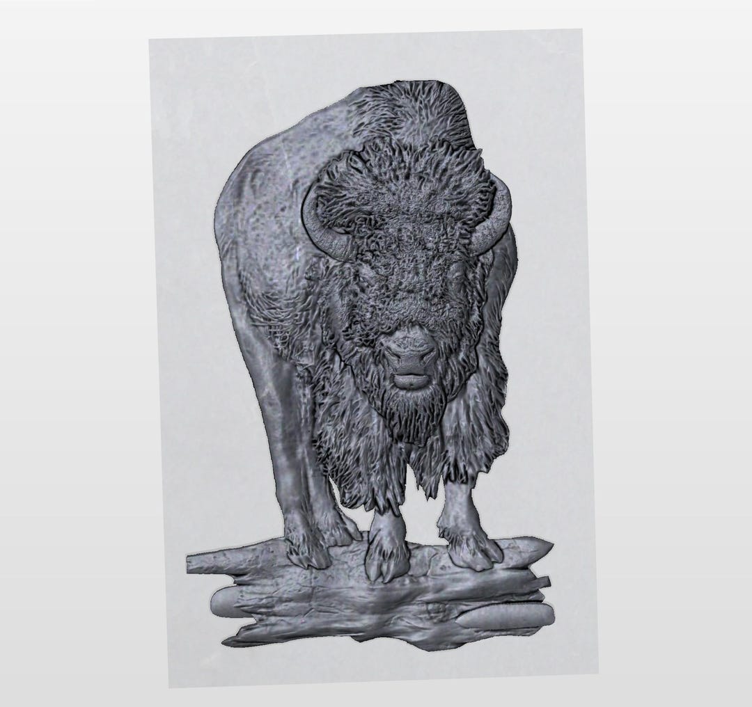 Bison 3d Stl File, Buffalo, Bison for Cnc - Etsy