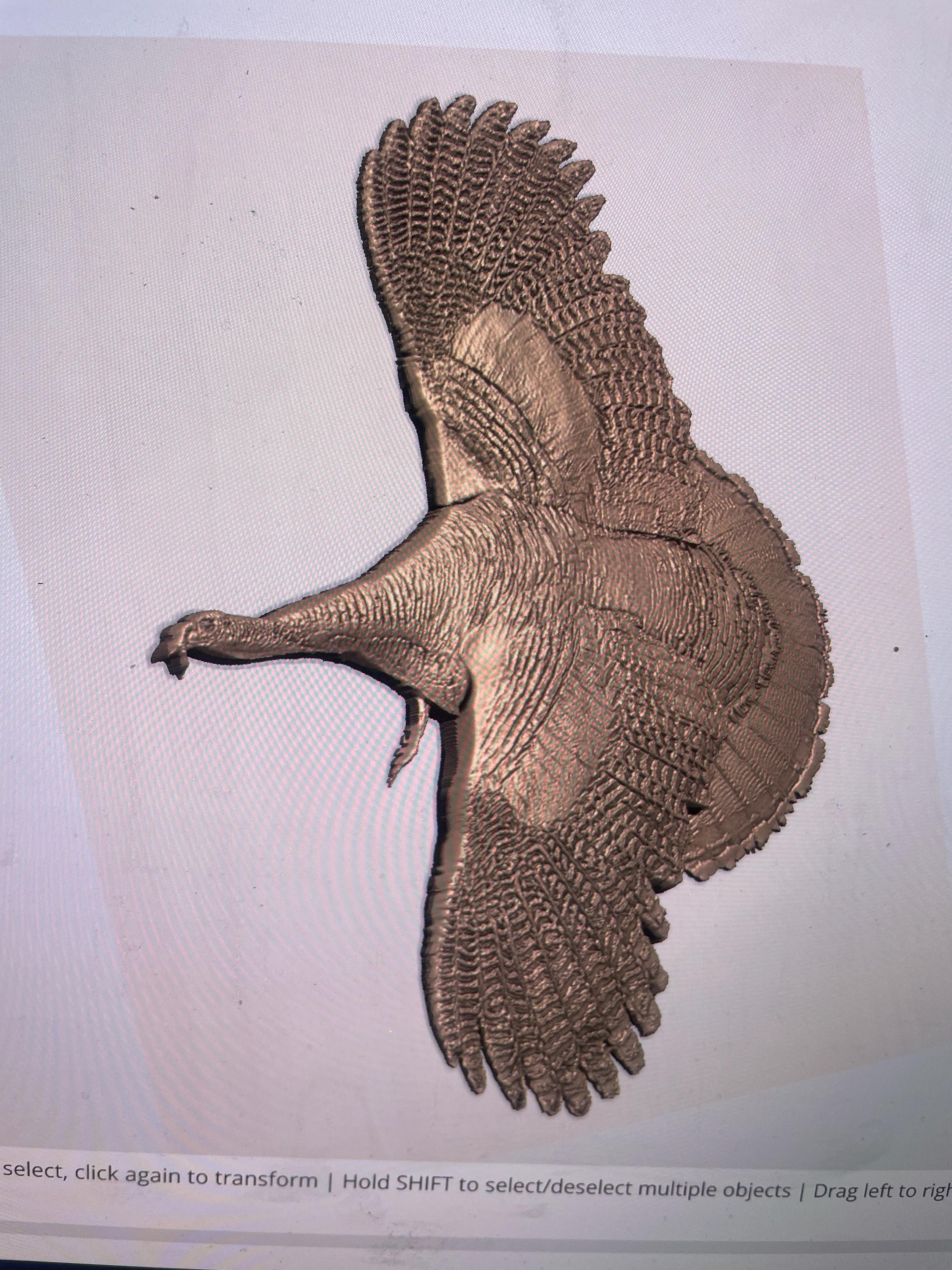 Flying Turkey 3D STL Model, CNC Carving File - Etsy