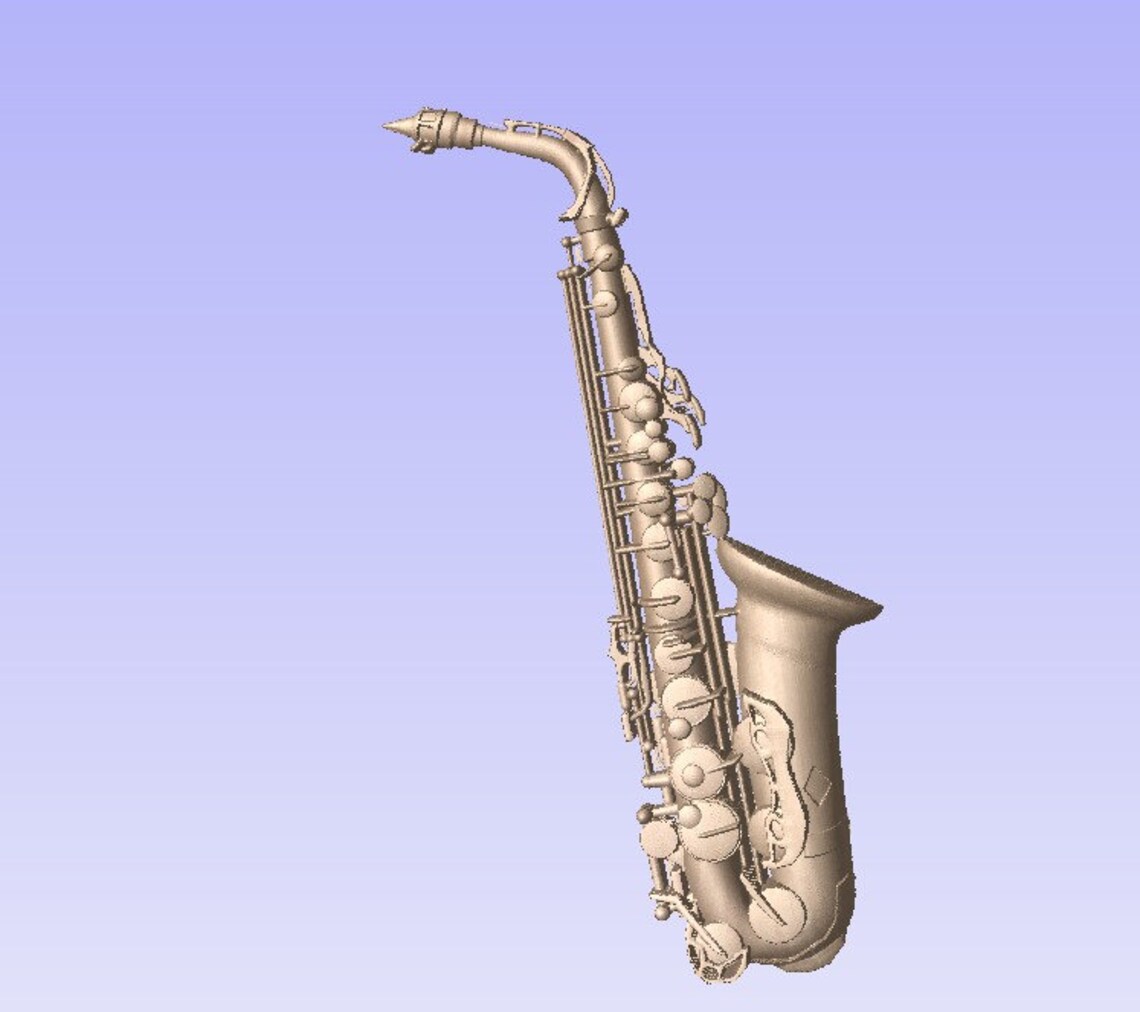 Saxophone 3D Model, CNC Carving STL File - Etsy
