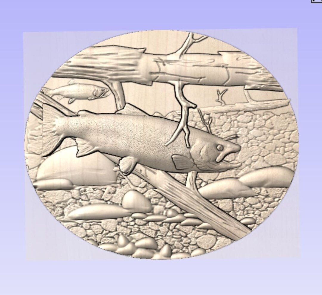 Trout Stl, Trout Scene Stl, Digital Trout, Trout for Cnc - Etsy