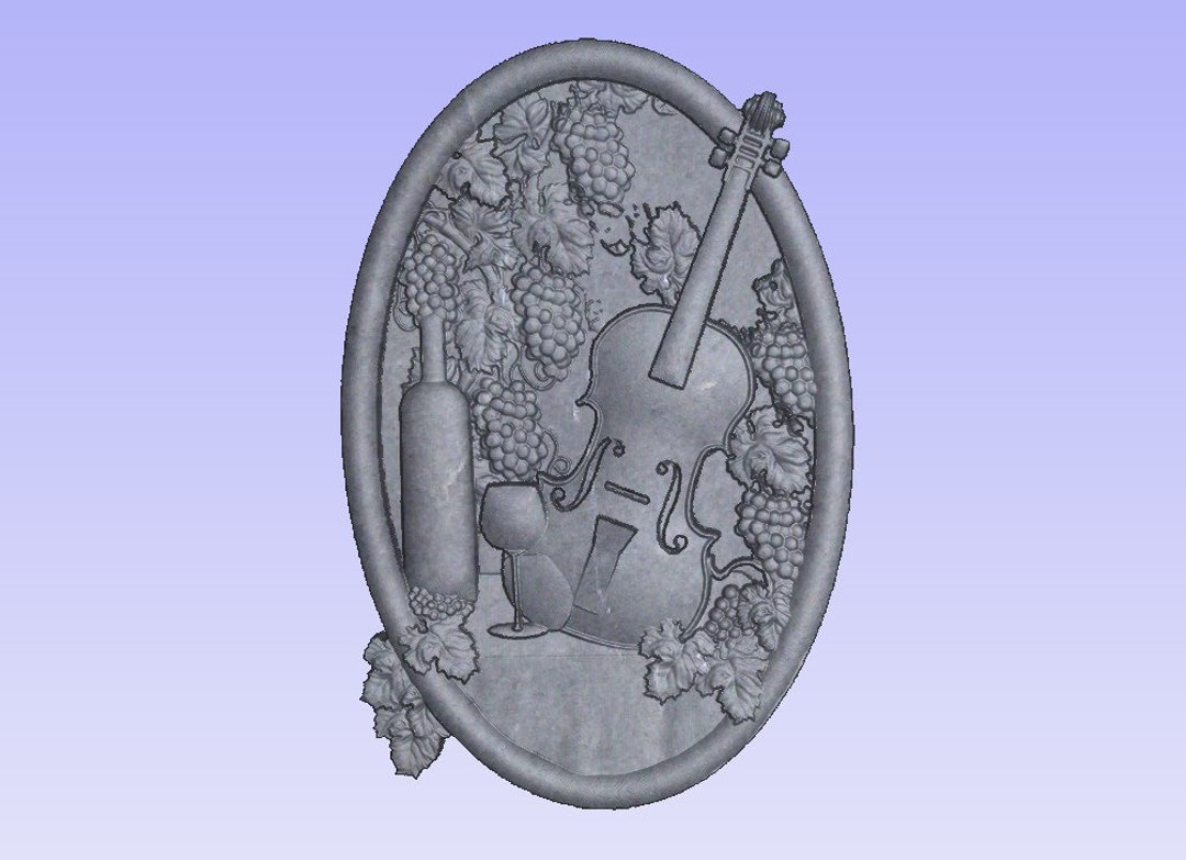 Violin Stl, Wine Stl, Music Stl, Violin Wall Art Stl, - Etsy