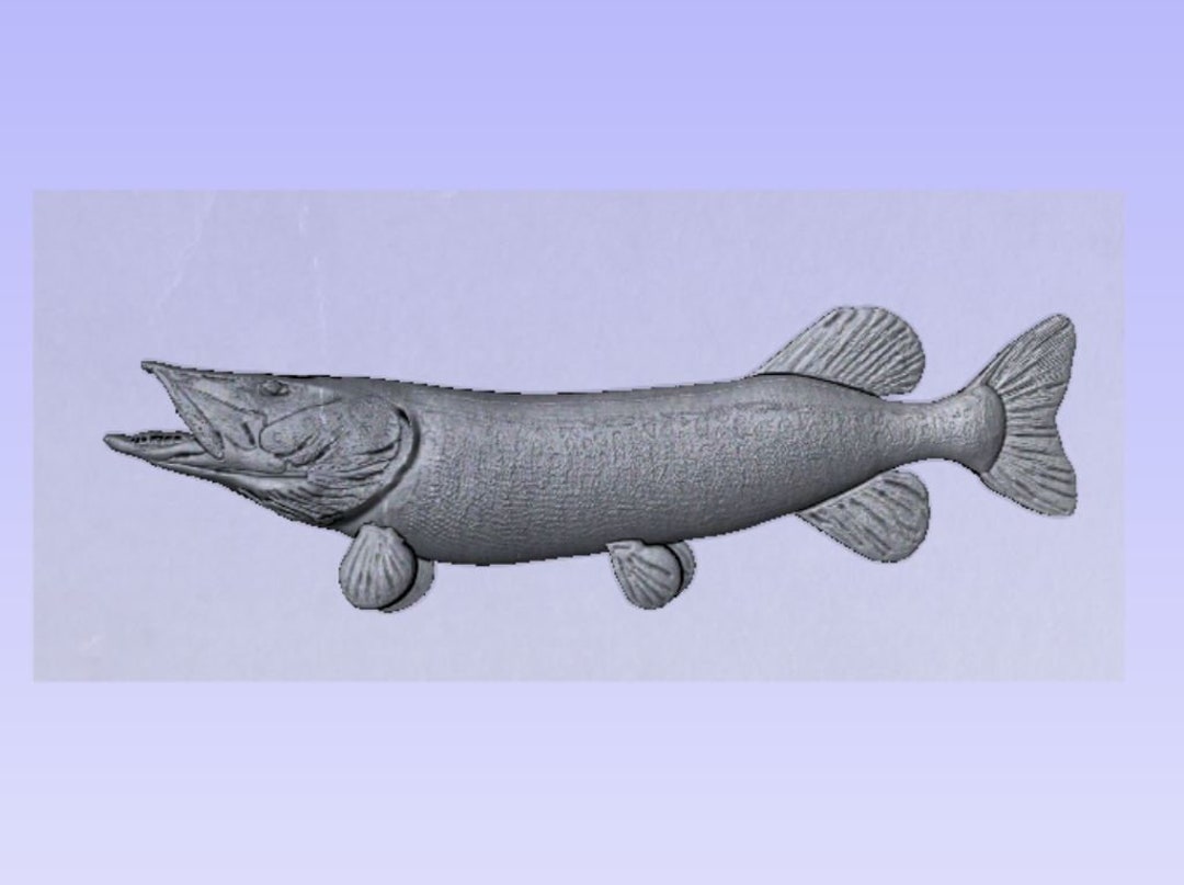 Muskie 3D STL, Muskie Digital File for Your CNC, Muskie Art, Muskie Cnc ...