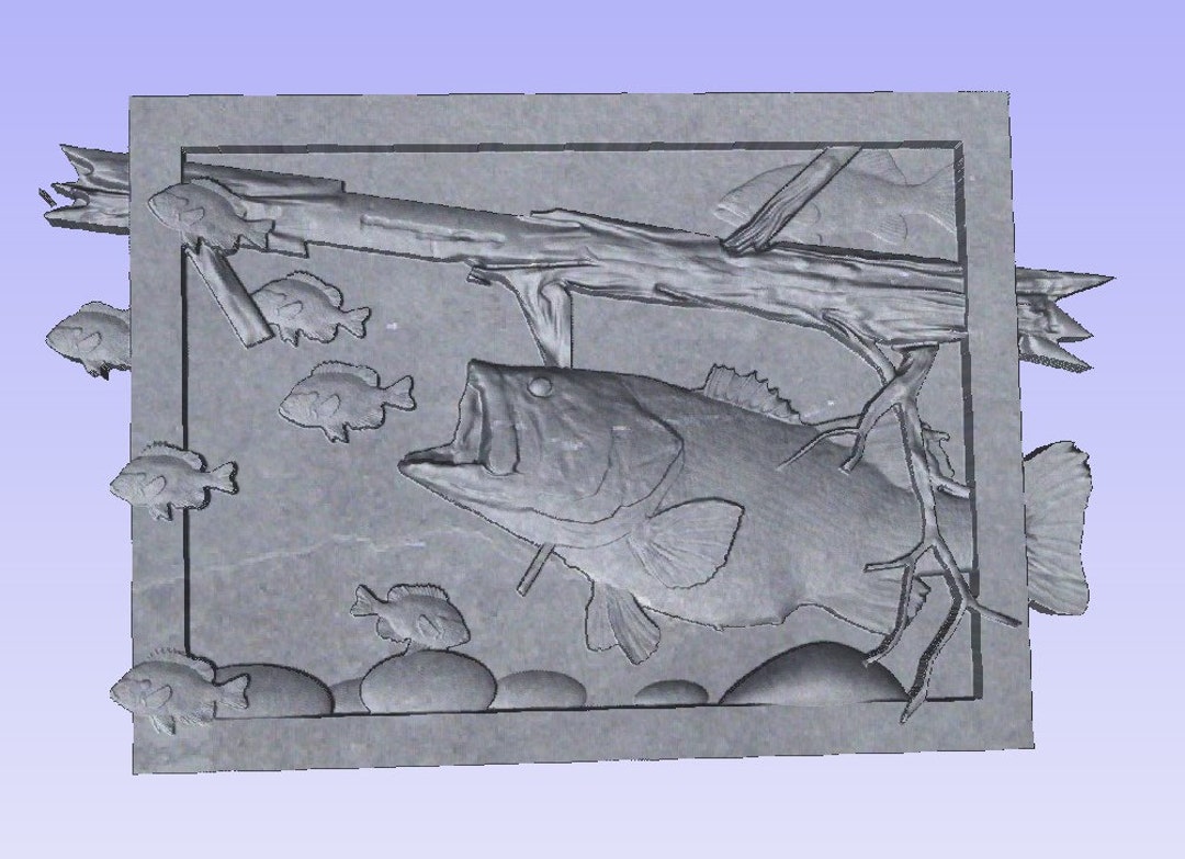 Largemouth Bass STL, Bass Stl, Bass Fishing, Bass Wall Art - Etsy