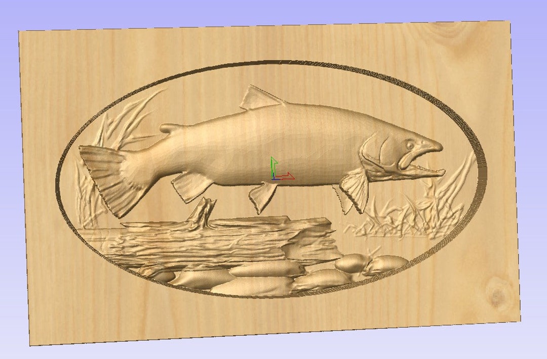 Trout STL, Trout File for CNC Carving - Etsy