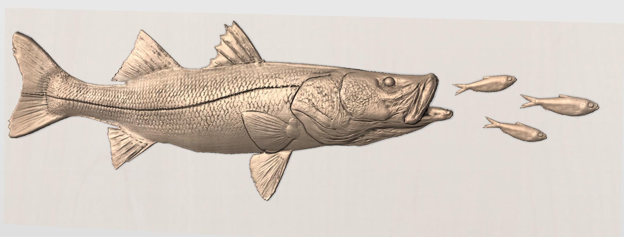 Snook STL File, Sea Bass, 90 Cm Version 3d Model for Cnc - Etsy