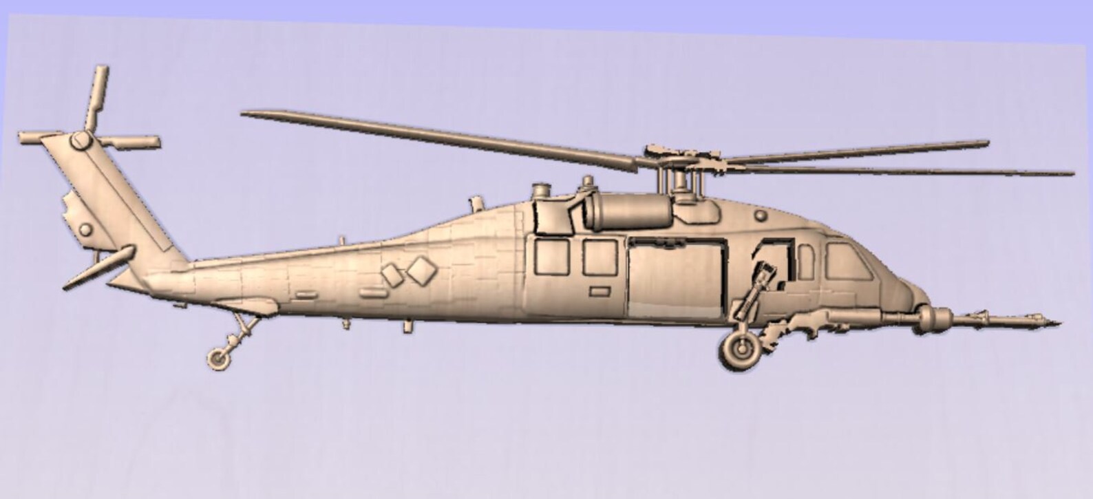 Black Hawk U60 Helicopter STL, CNC Military Model - Etsy