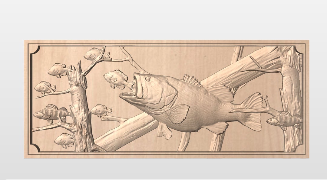 Bass Table Top STL Model, Largemouth Bass Digital, Bass Model, Bass ...