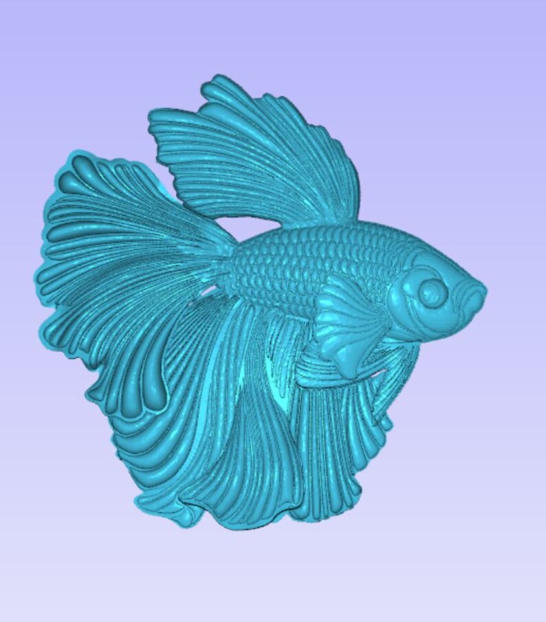 Betta Fish STL File for CNC - Etsy