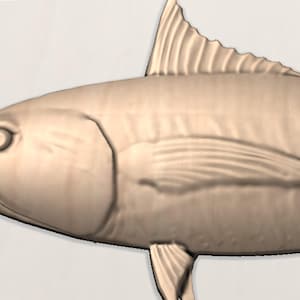 Yellowfin Tuna 3D Model STL File for CNC Carving - Etsy