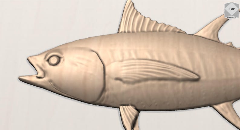 Yellowfin Tuna 3D Model STL File for CNC Carving - Etsy