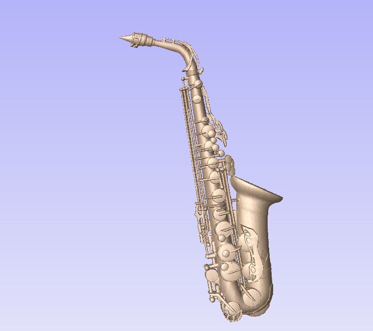 Saxophone Stl, Saxophone for Cnc, 3D Saxophone, Saxophone Model, Cnc ...