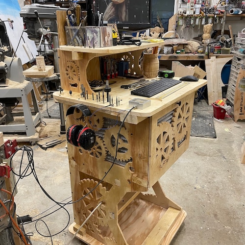 CNC Rolling Workstation for Desk Top PC - Etsy