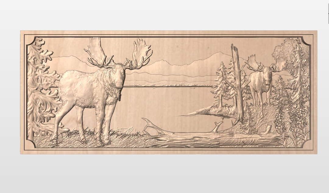 Moose Table Stl, Moose Stl, Moose for Cnc, 3 D Moose File, Alaskan ...