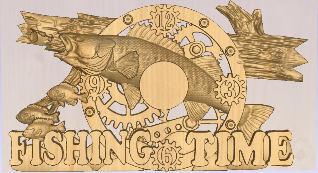 Walleye Clock STL, Fishing Wall Clock Stl, Fishing Wall Art Model - Etsy