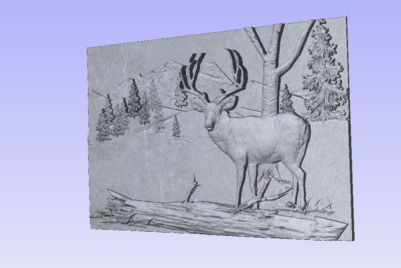 Mule Deer 3D STL File, Hunting Wall Art for CNC Carving - Etsy Canada