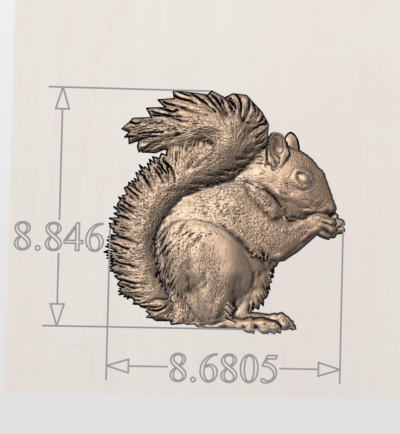 Grey Squirrel 3D Model, CNC Carving, STL File - Etsy