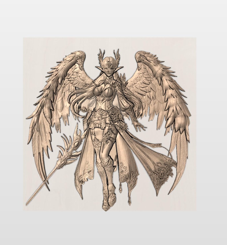 Winged Warrior Princess STL Digital File for CNC - Etsy Australia