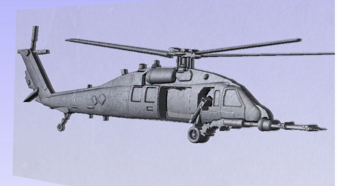 Black Hawk U60 Helicopter STL, CNC Military Model - Etsy