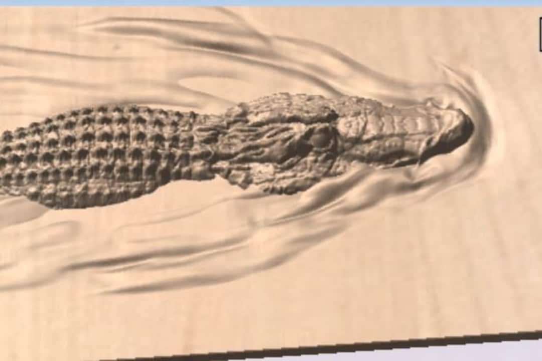 Alligator Swimming Digital Stl File, Gator Swimming, Alligator for Cnc ...