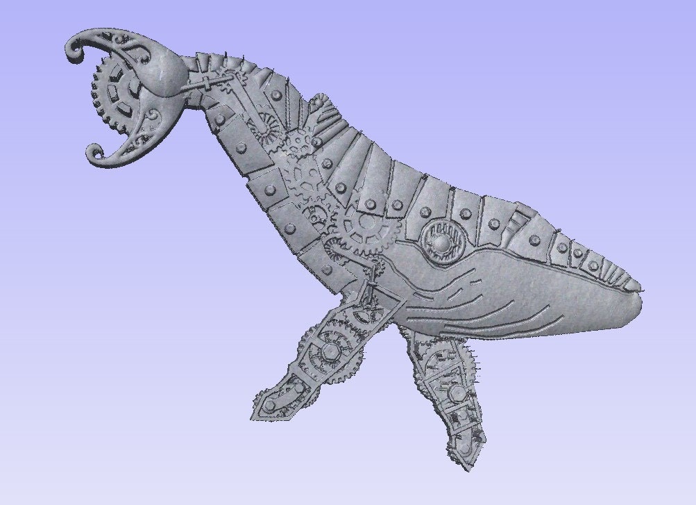Steampunk Humpback Whale STL File for CNC | Etsy