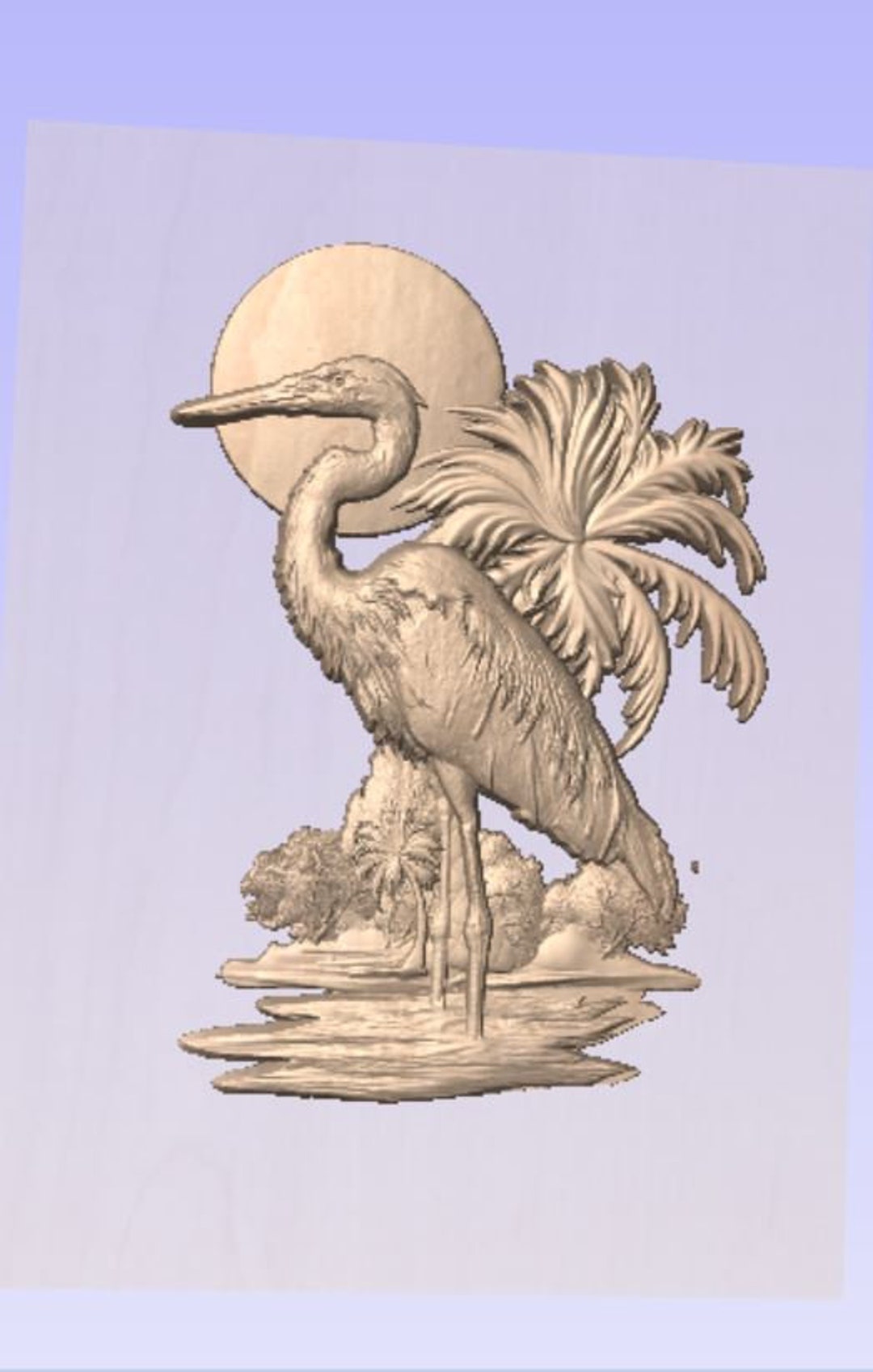 Great Blue Heron Stl Model, Heron Wall Art, 3D Great Blue Heron - Etsy