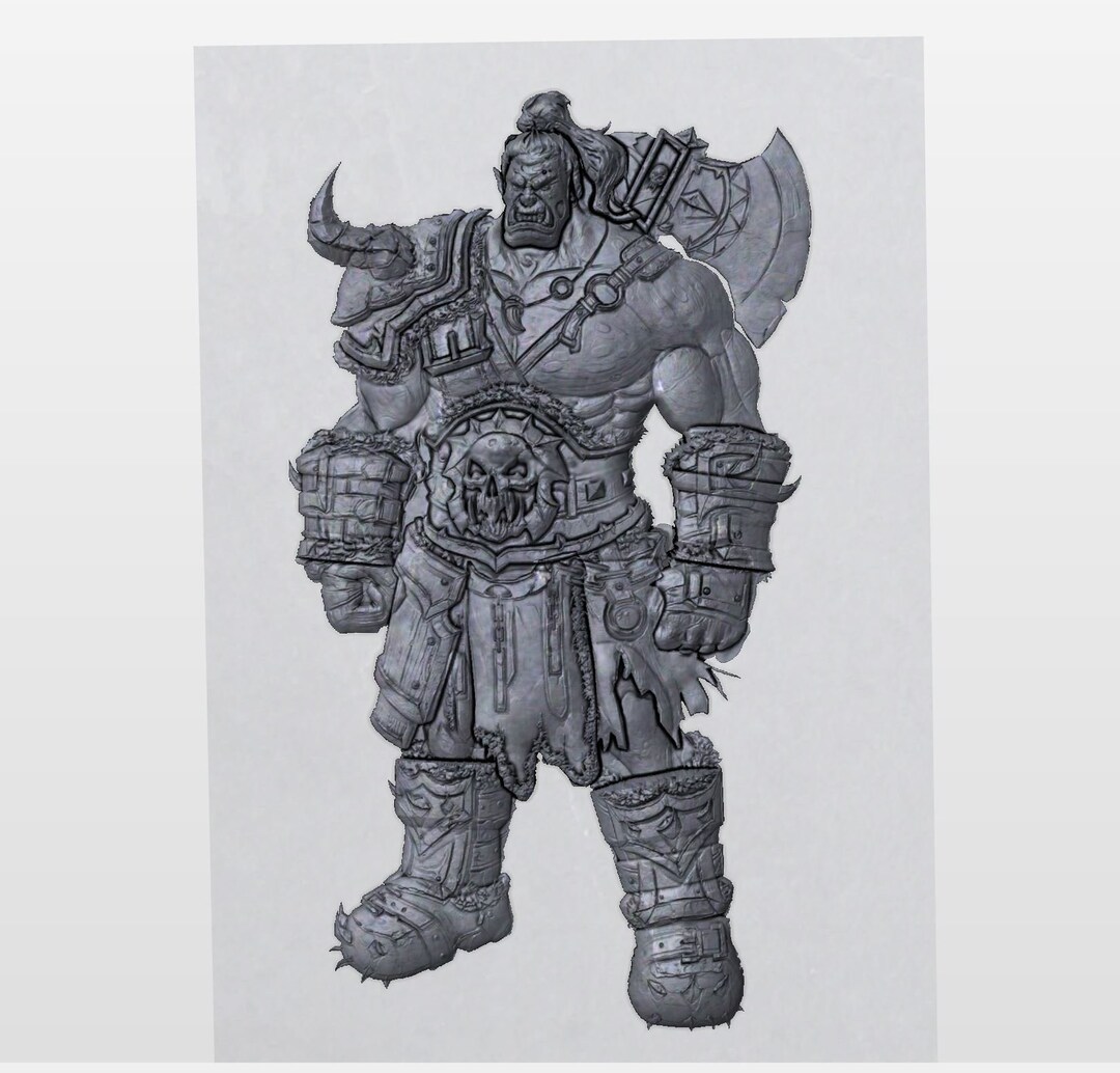 Orc STL Digital File, CNC Carving, D&D Ogre - Etsy