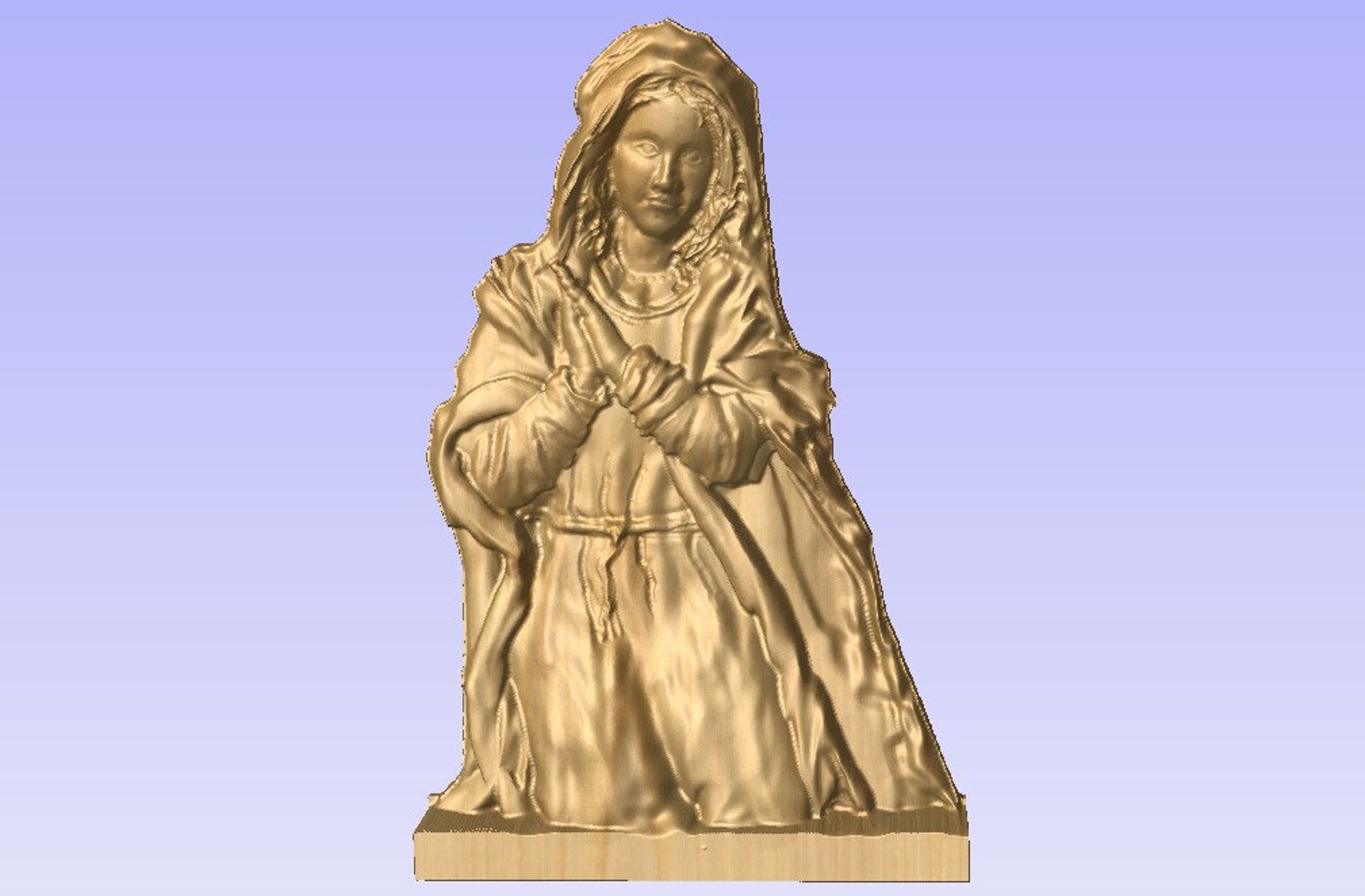 Mary Nativity 3D Model STL File for CNC - Etsy