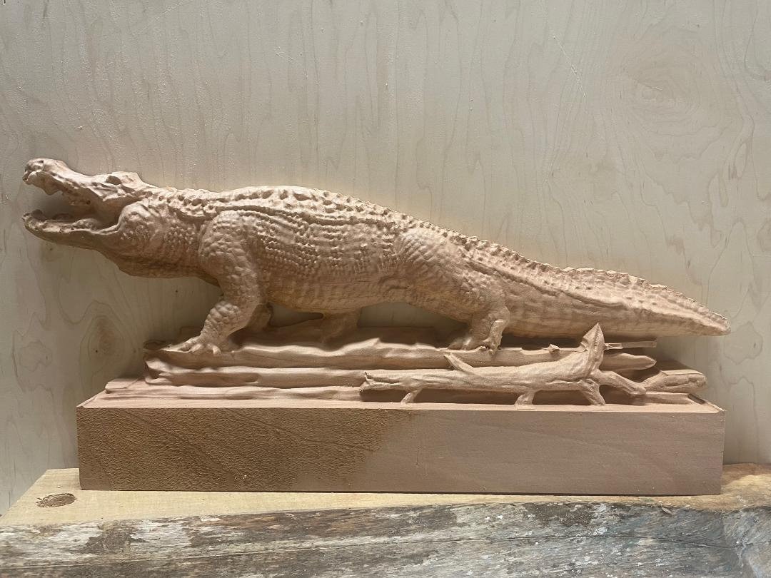Carved Alligator STL File, CNC Gator (digital File) - Etsy