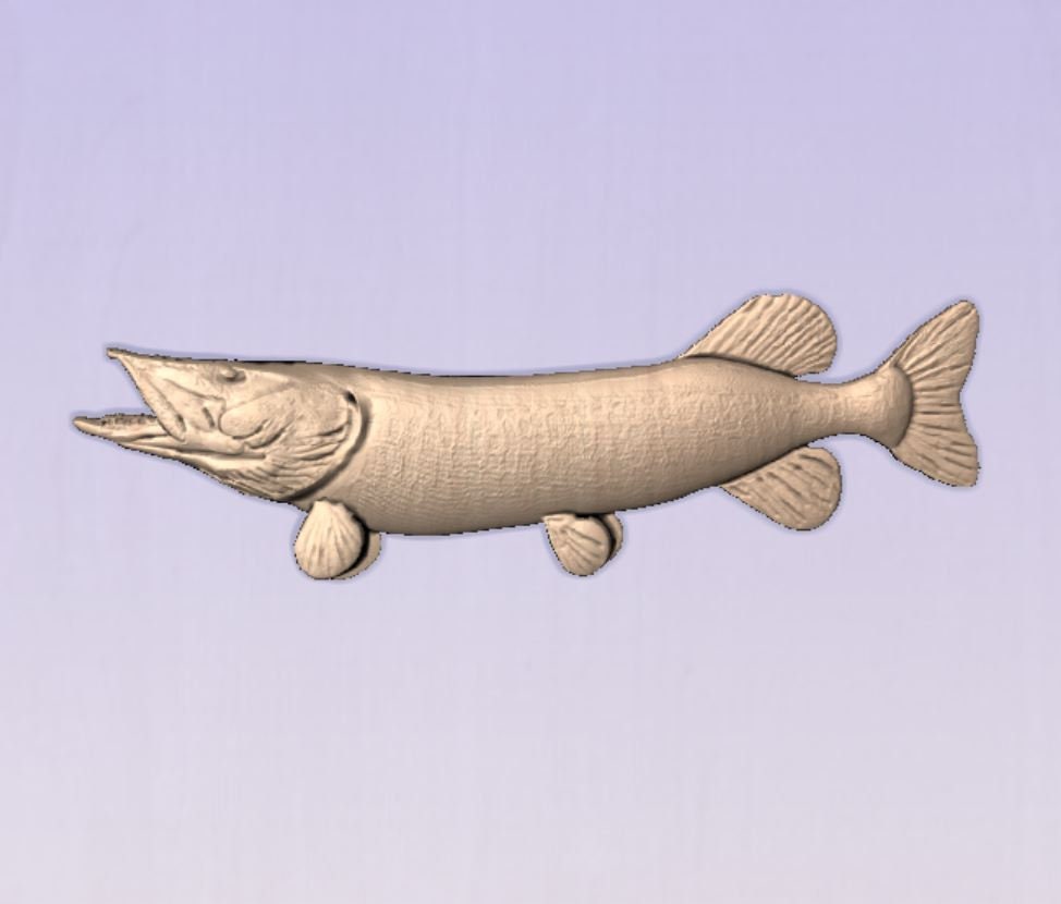 Muskie 3D STL Digital File, CNC Carving Model - Etsy