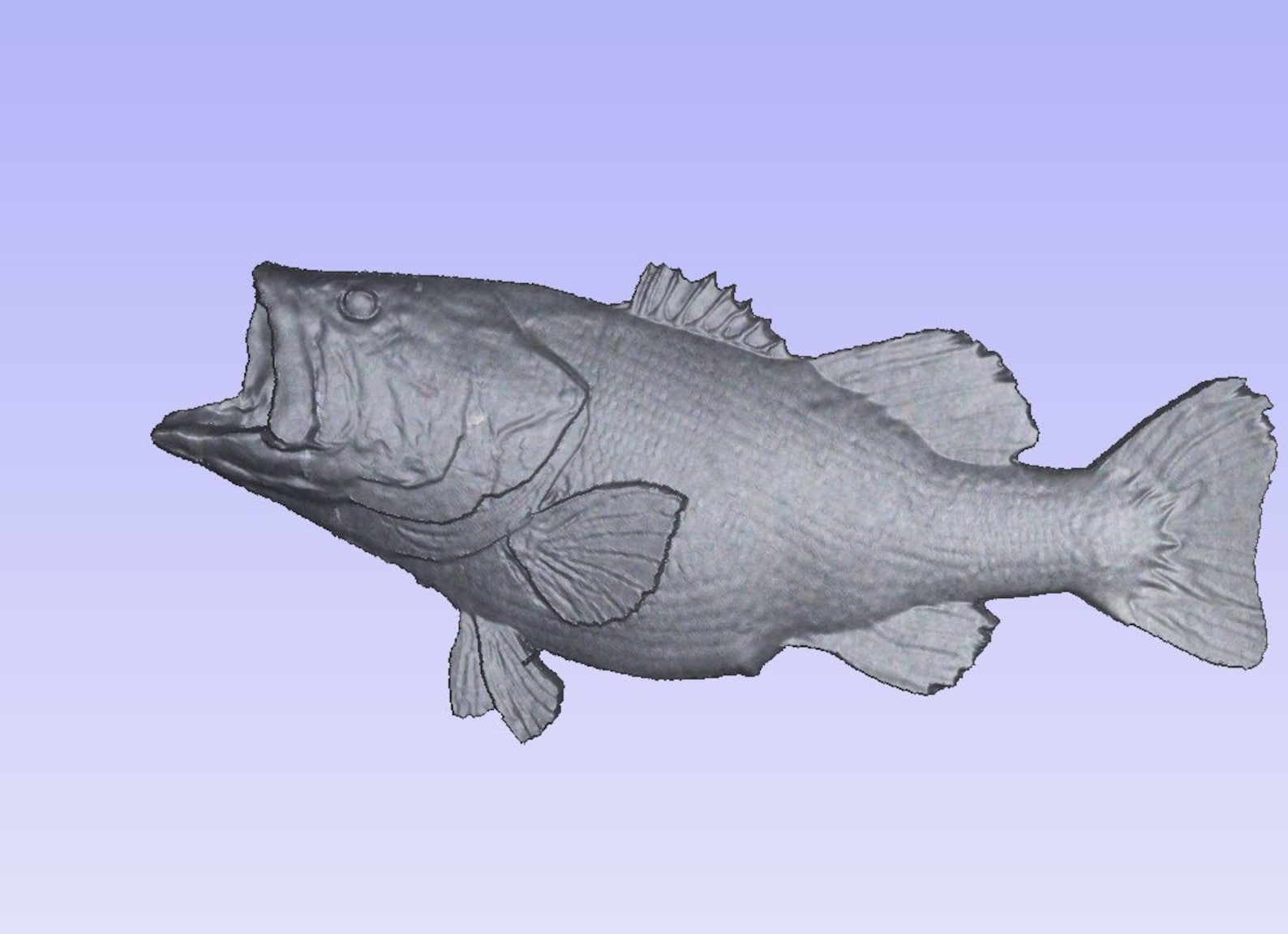 Largemouth Bass 3D STL Model, CNC Router Carving - Etsy