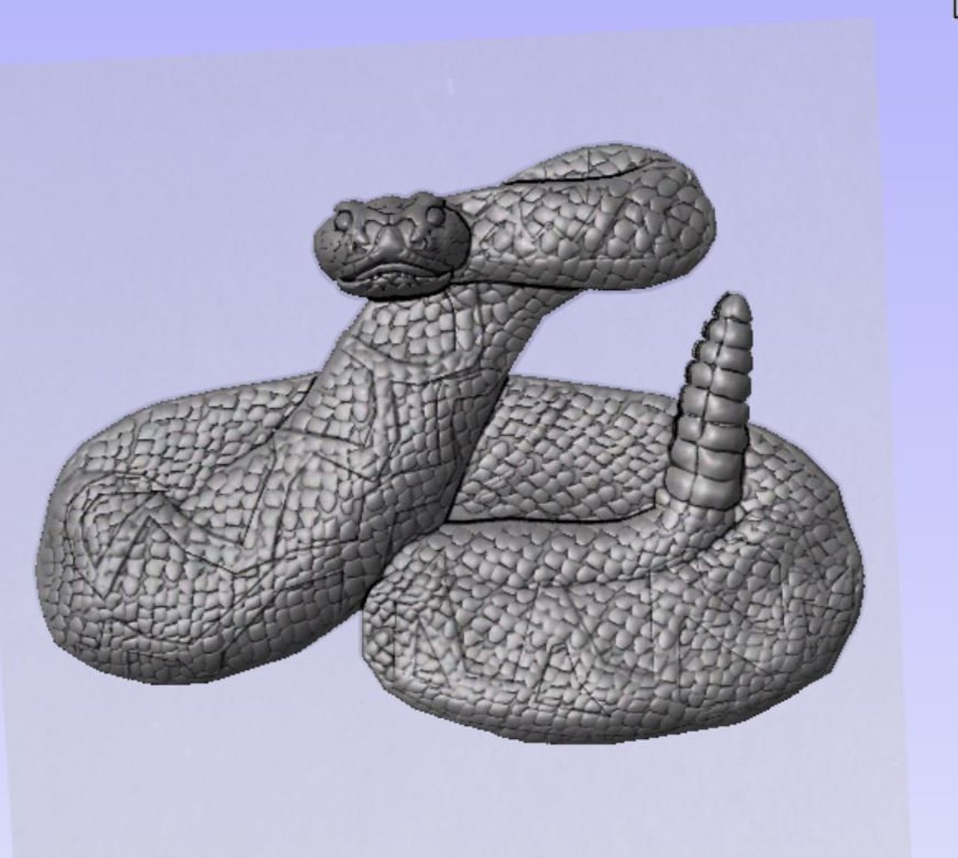 Rattle Snake STL, Rattle Snake Digital File, Snake Stl, Rattle Snake ...