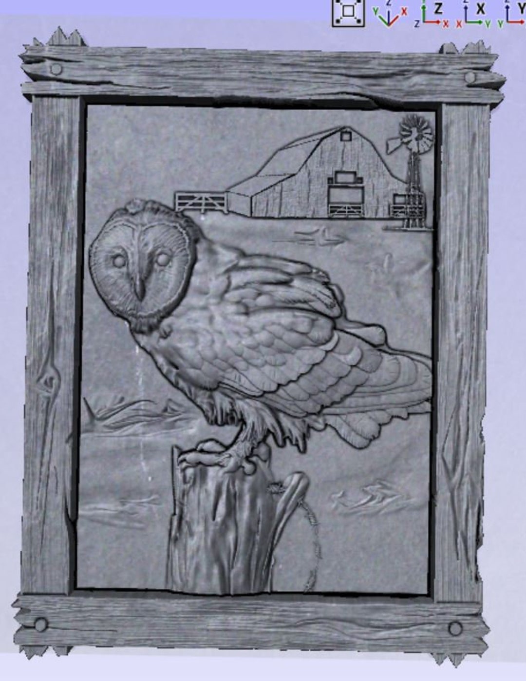 Barn Owl STL Model for CNC Machine - Etsy