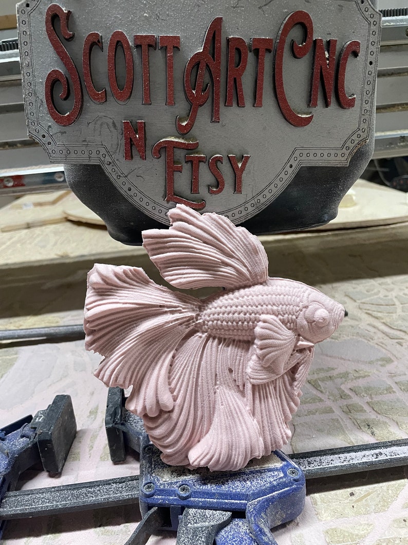 Betta Fish STL File for CNC - Etsy