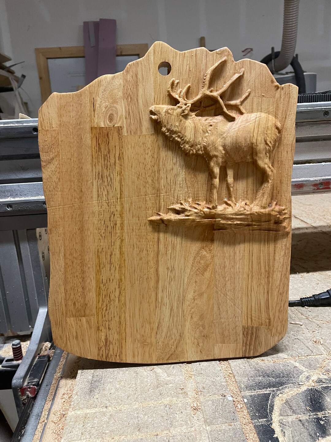 Elk Carved Charcuterie Board, Elk Wall Art, Elk Cheese Board, Serving ...