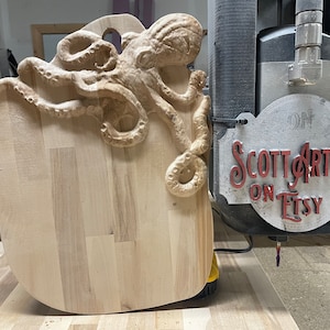 Octopus Charcuterie Board, Octopus Cheese Board, Carved Cheese Boards ...