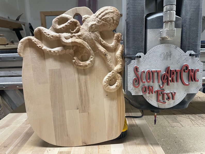 Octopus Charcuterie Board STL, 3D Digital CNC Model - Etsy