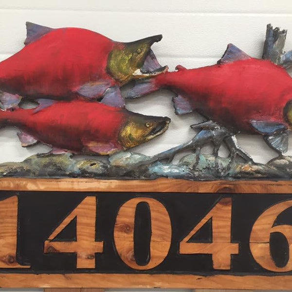Wooden Salmon - Etsy