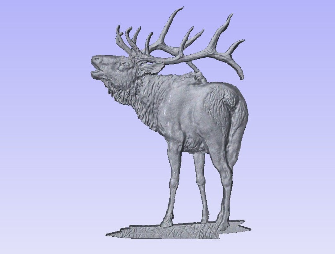 Bugling Elk Stl, Digital Elk, Elk Stl, Elk 3 D Model, Bull Elk Stl, CNC ...