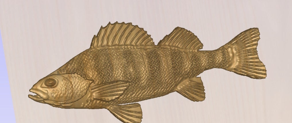 Perch Fish 3D Model STL for CNC Machining - Etsy